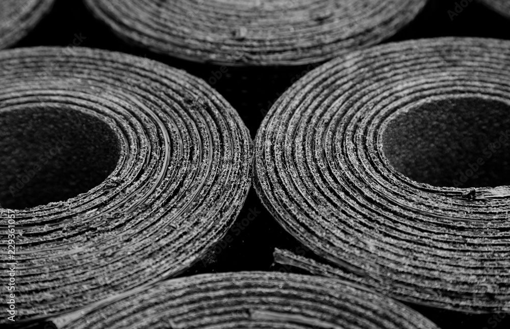 Roofing felt. Rolls of Bitumen Stock Photo | Adobe Stock