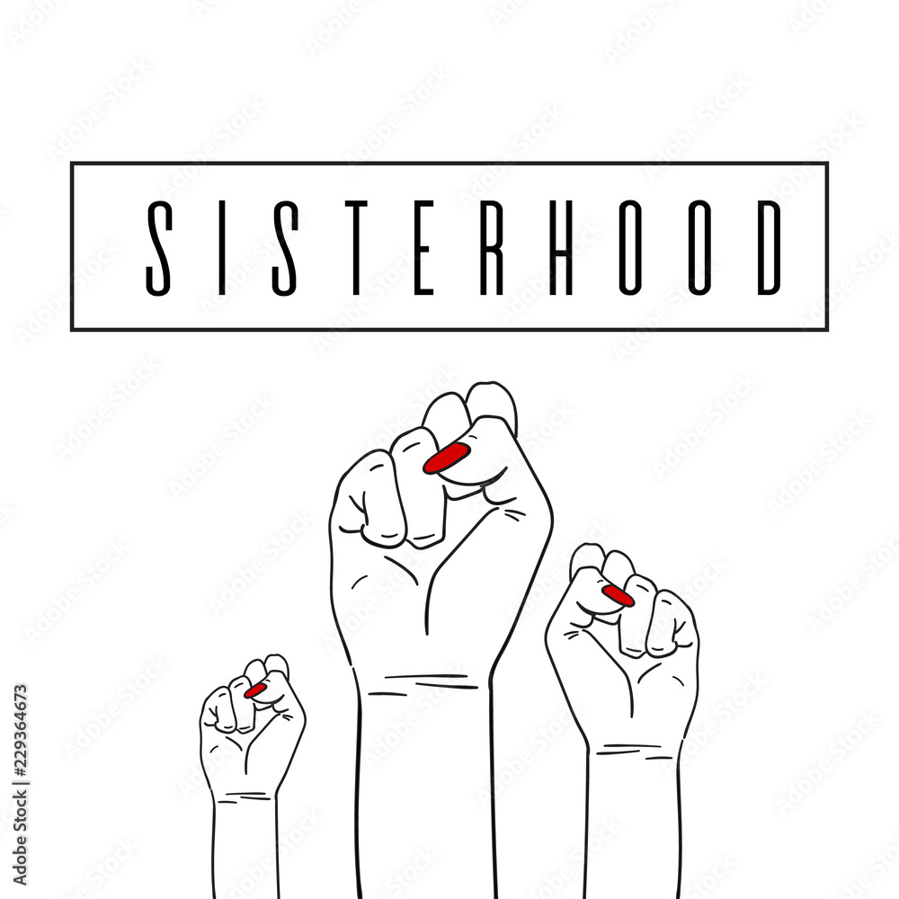 Fashion Vector illustration about feminism. Hands and signs: Gender ...