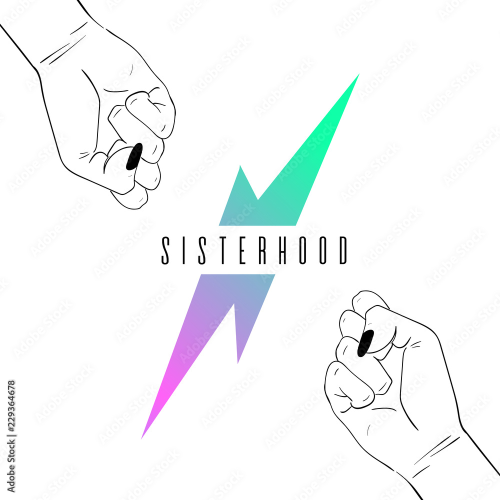 Fashion Vector illustration about feminism. Hands and signs: Gender ...