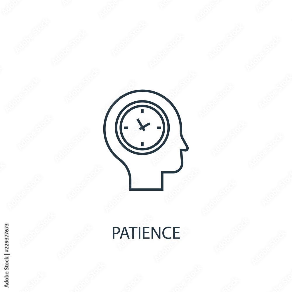 Vecteur Stock patience concept line icon. Simple element illustration ...