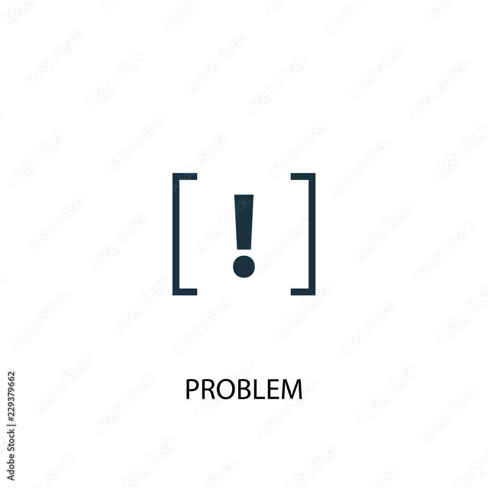 problem icon. Simple element illustration. problem concept symbol ...