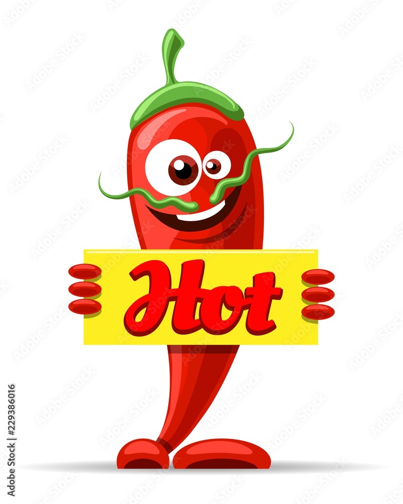 Mexican pepper character. Cartoon funny spicy chili pepper character ...