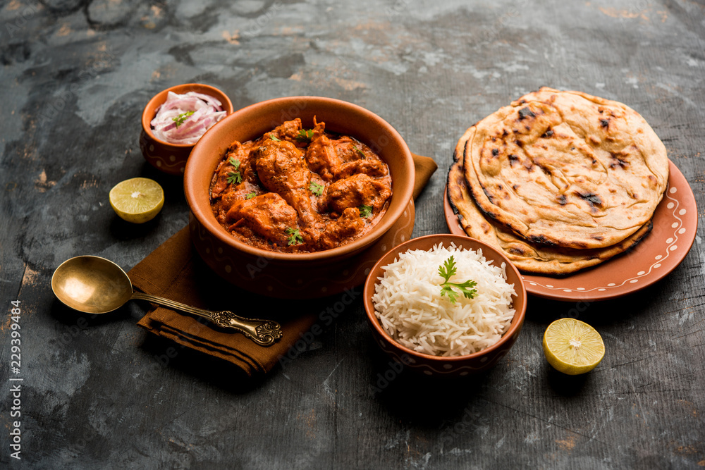 Chicken Handi And Roti