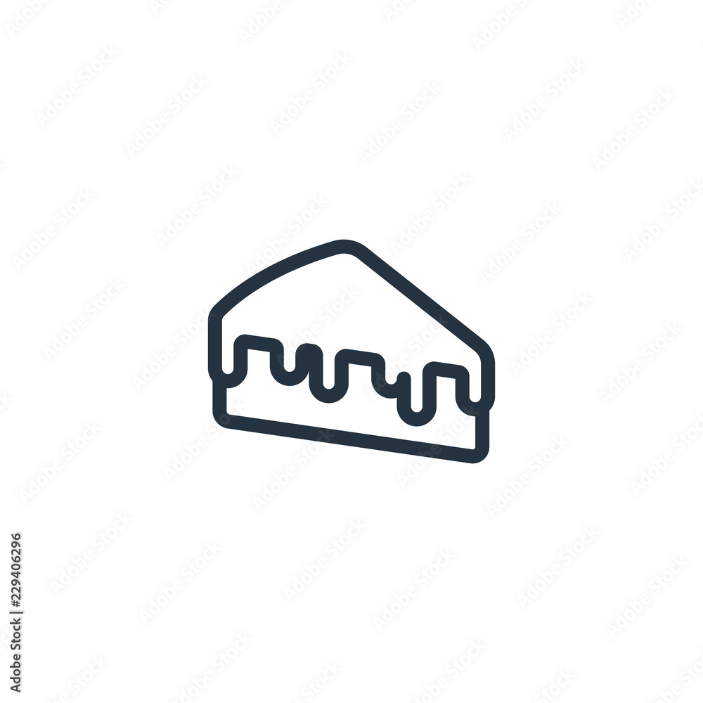 Cheesecake isolated icon on white background, 400 coffee set, logo and ...