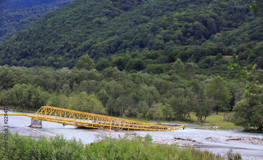 The accident in the gas transport system due to natural disaster ...