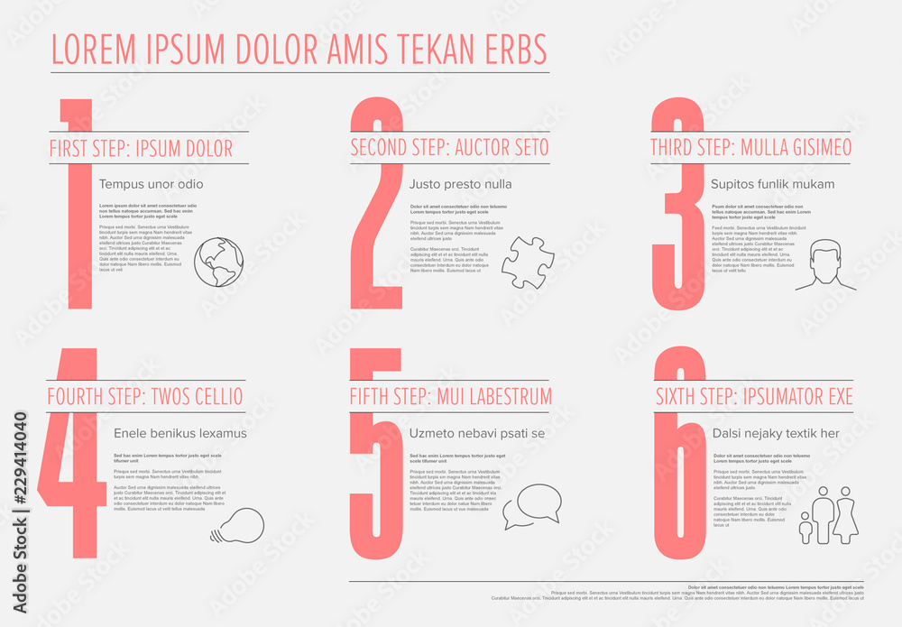 Pink and Gray Infographic Layout Stock Template | Adobe Stock