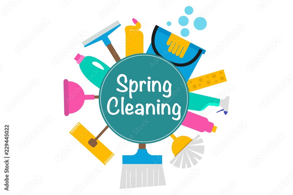 Design of spring cleaning logo Stock Vector | Adobe Stock