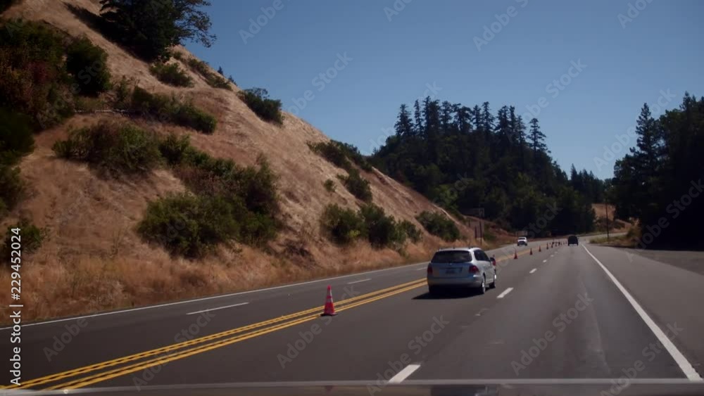 Multiple views of California road construction at different times of ...