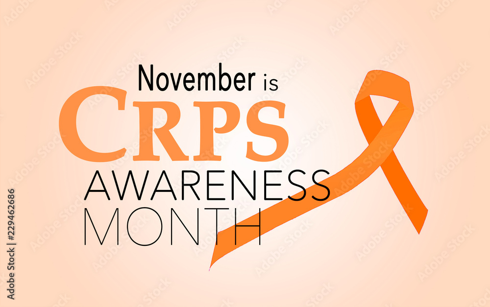 November is CRPS awareness month, background with ribbon Stock ...
