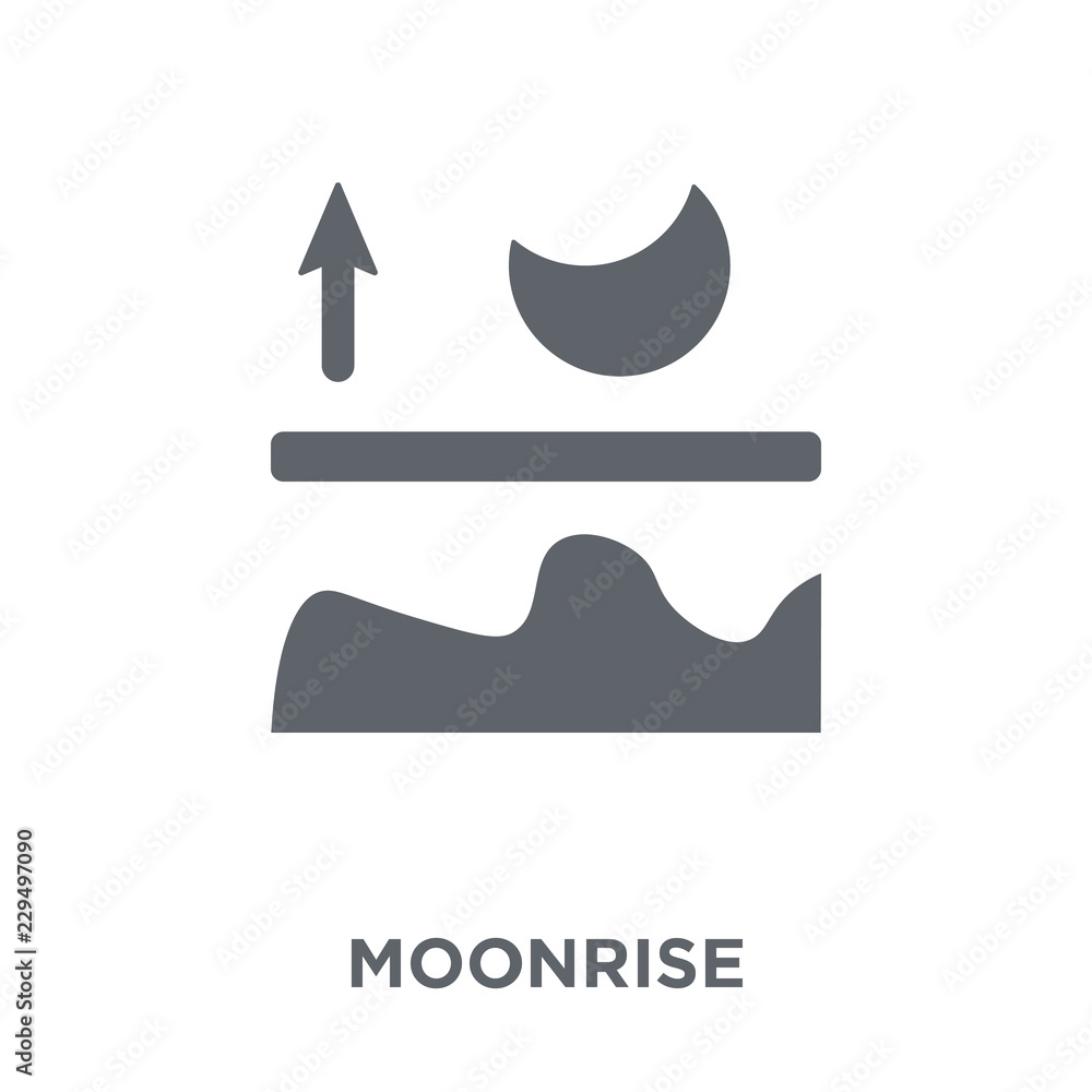 Moonrise icon from Weather collection. Stock Vector | Adobe Stock