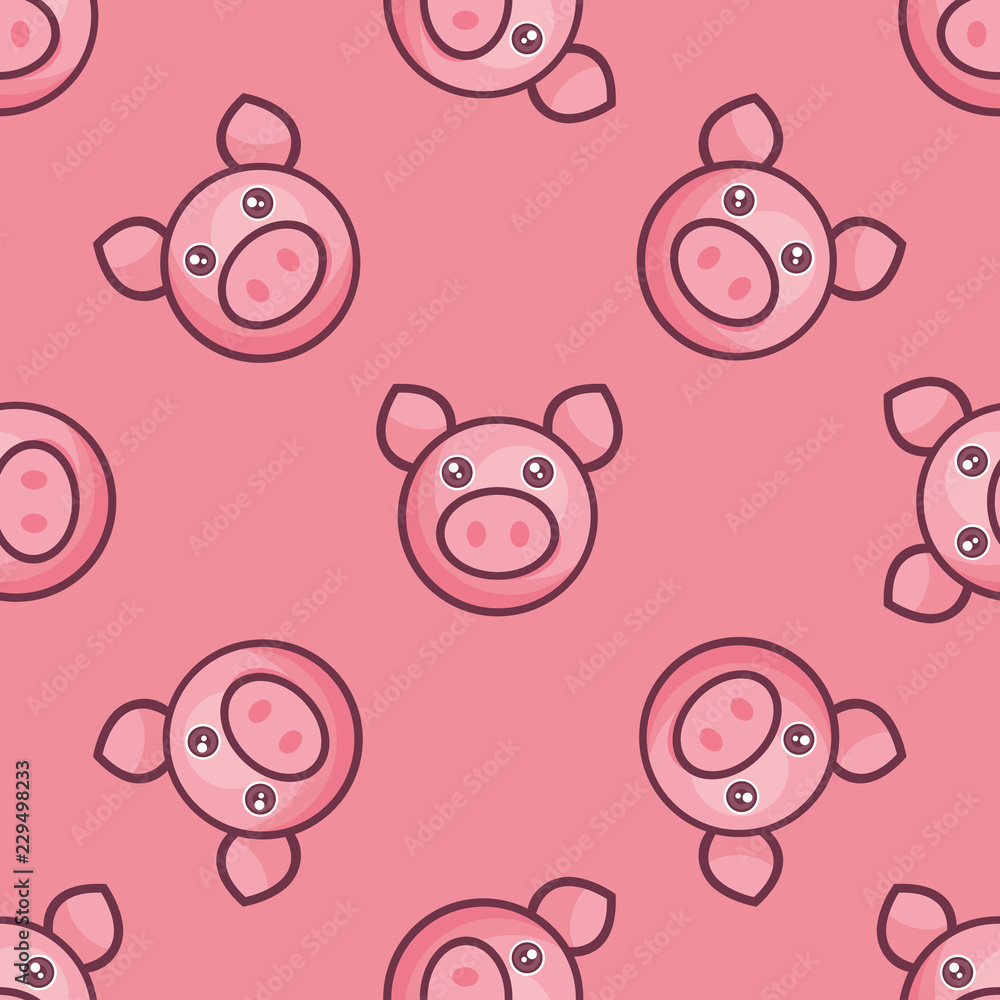 pig wallpaper pattern Stock Vector | Adobe Stock