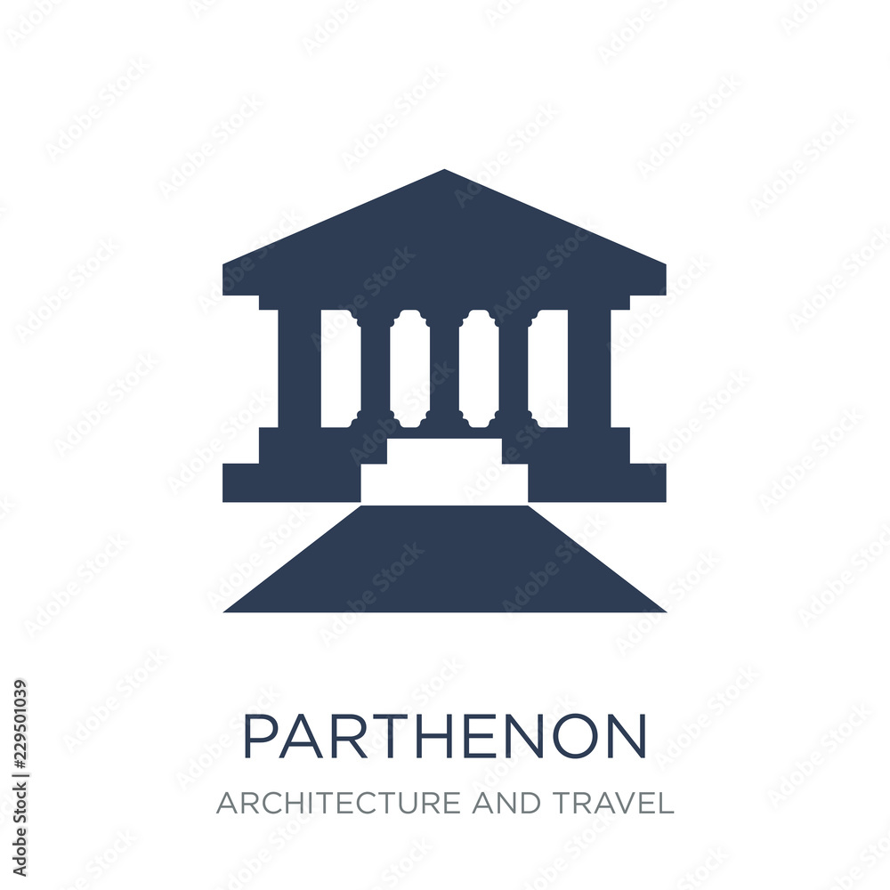 Parthenon icon. Trendy flat vector Parthenon icon on white background ...