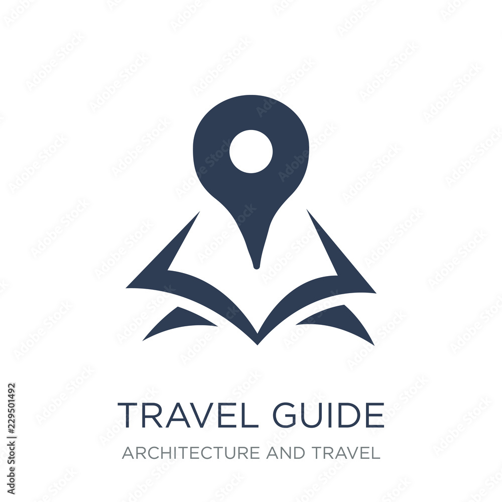 Travel guide icon. Trendy flat vector Travel guide icon on white ...
