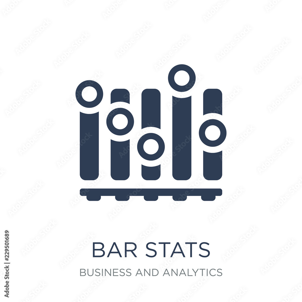 Bar Stats icon. Trendy flat vector Bar Stats icon on white background ...