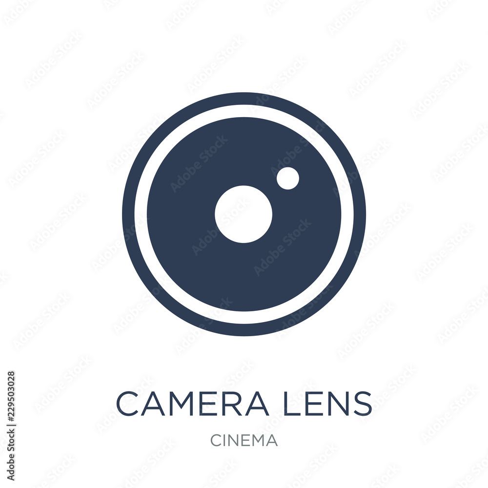 Flat Camera Lens Icon