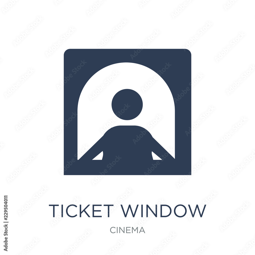 Ticket window icon. Trendy flat vector Ticket window icon on white ...
