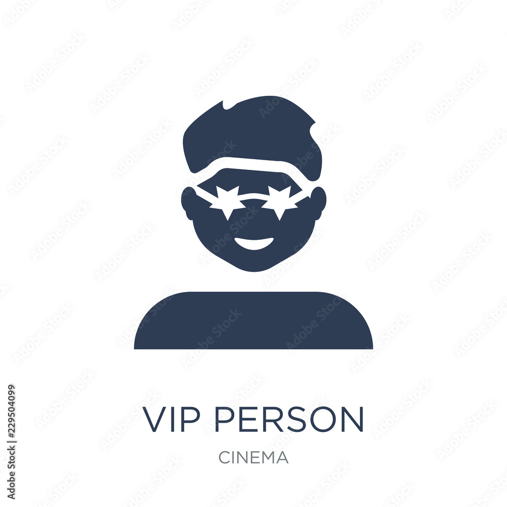 Vip person icon. Trendy flat vector Vip person icon on white background ...