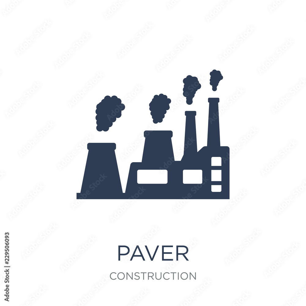 Paver icon. Trendy flat vector Paver icon on white background from ...