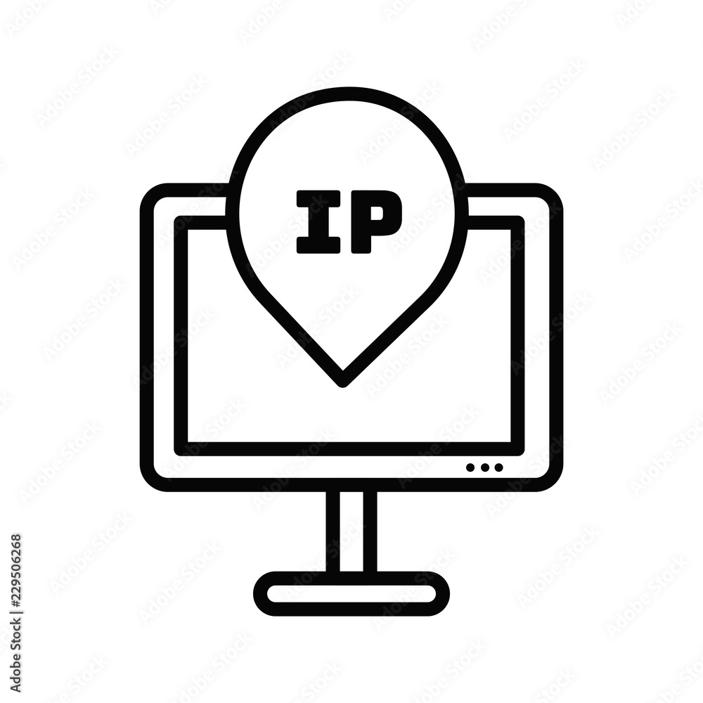 Ip vector icon Stock Vector | Adobe Stock