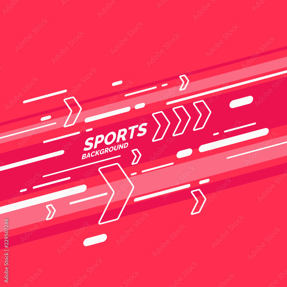 Abstract geometric background. Sports poster with the flat figures ...