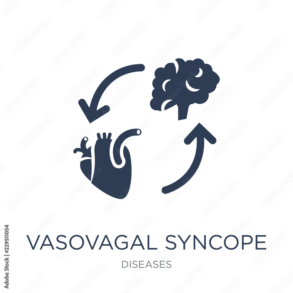 Vasovagal syncope icon. Trendy flat vector Vasovagal syncope icon on ...