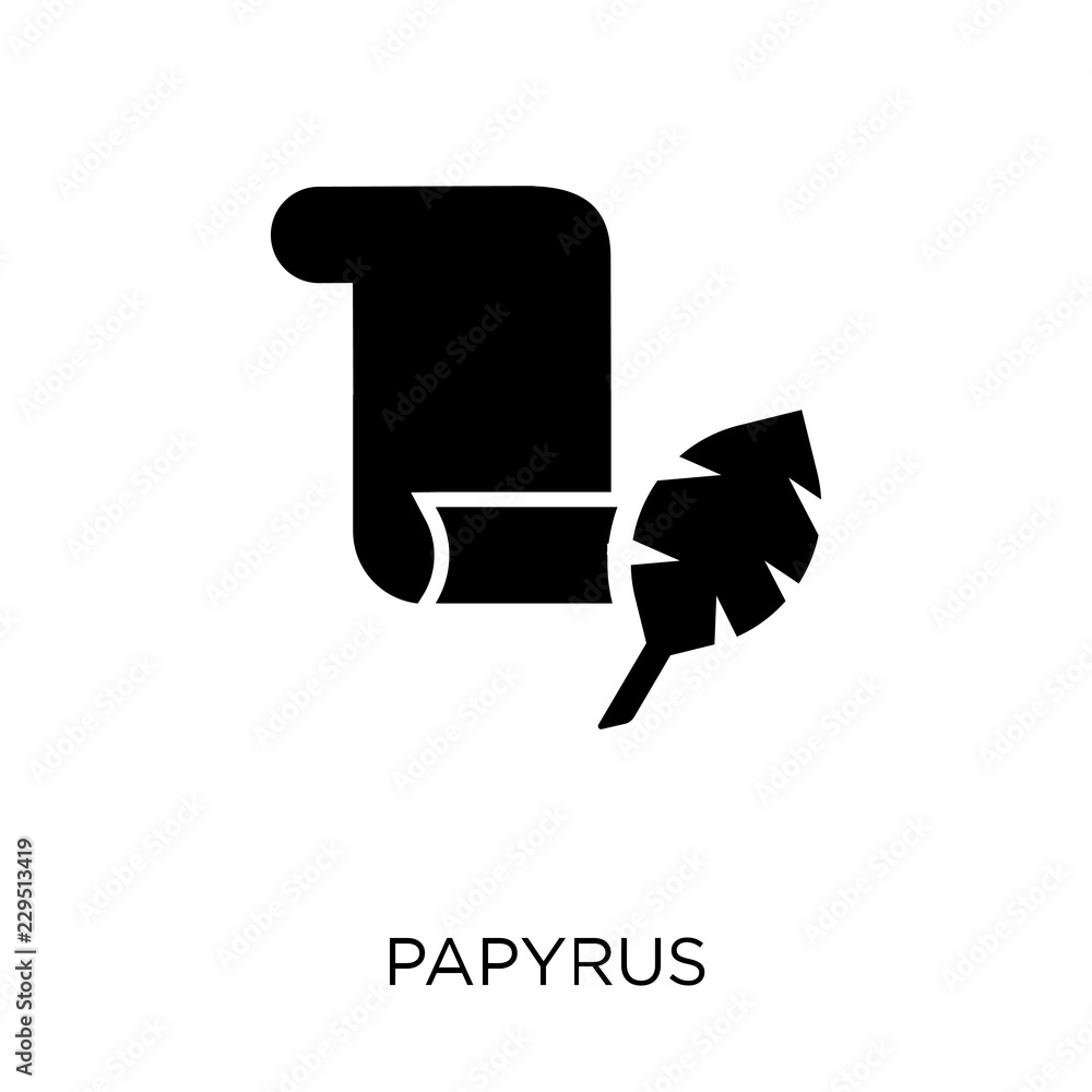Papyrus icon. Papyrus symbol design from Museum collection. Stock ...