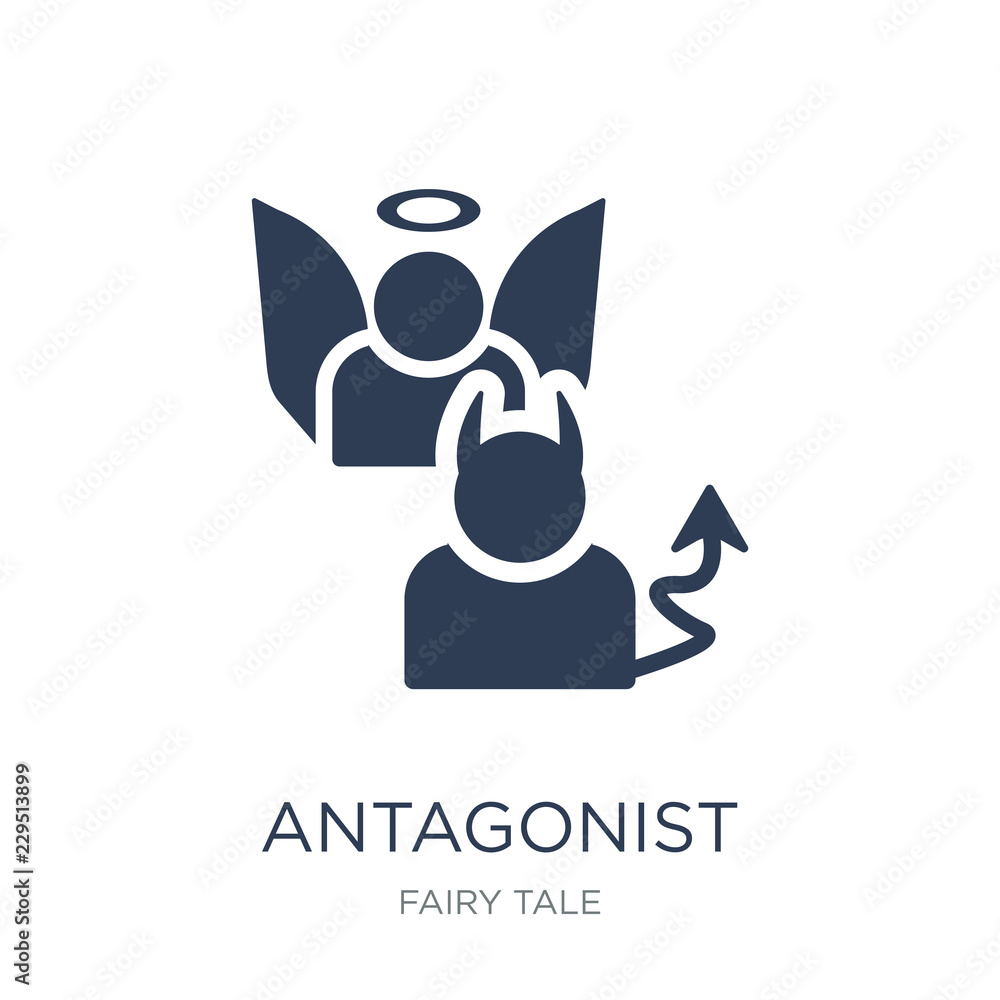 antagonist icon. Trendy flat vector antagonist icon on white background ...