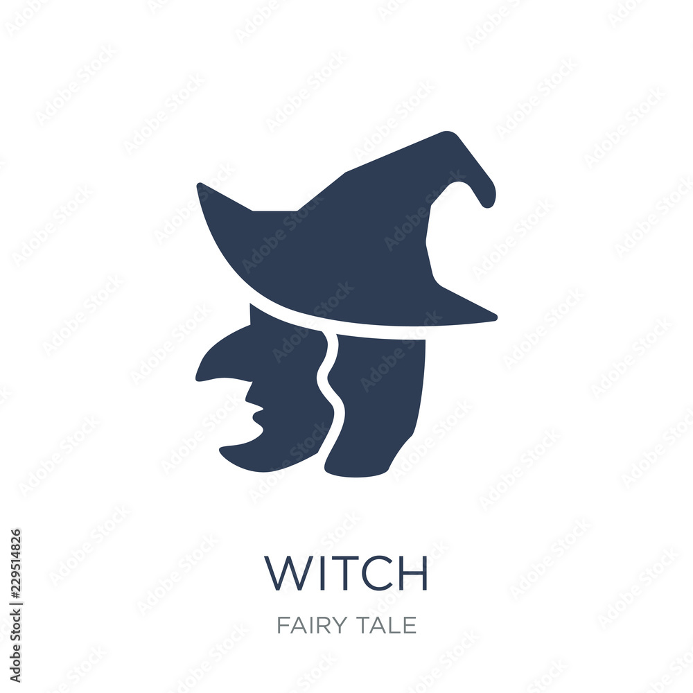 Witch icon. Trendy flat vector Witch icon on white background from ...