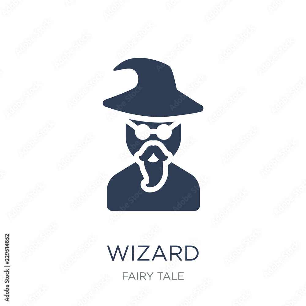 Wizard icon. Trendy flat vector Wizard icon on white background from ...