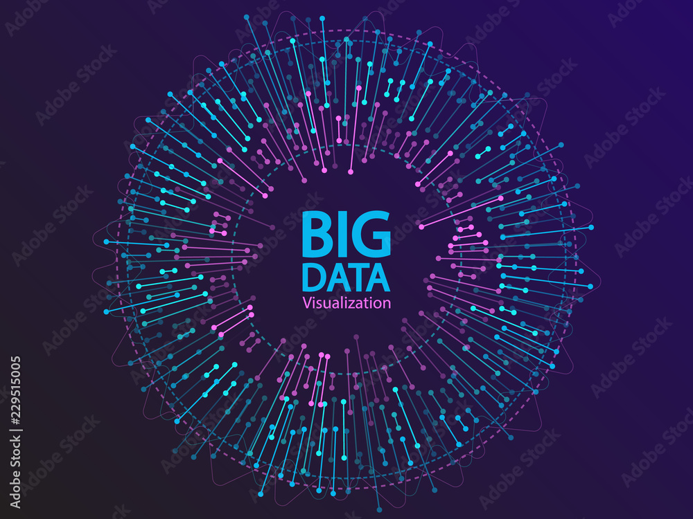 Big data visualization concept vector design. Stock Vector | Adobe Stock