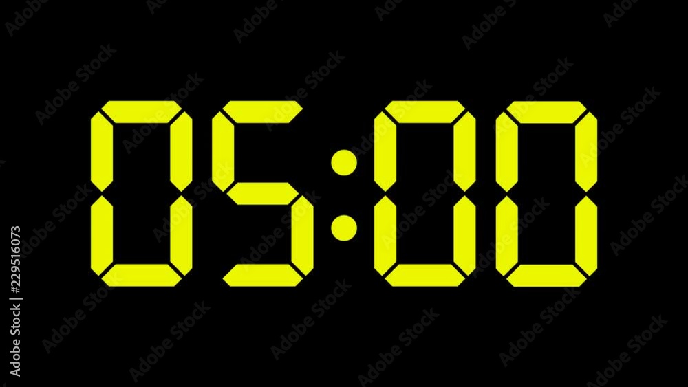 Digital clock of 60 seconds with regular hundredths, 4K UHD, optimized ...