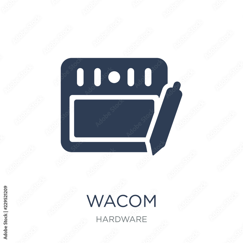 Wacom icon. Trendy flat vector Wacom icon on white background from ...