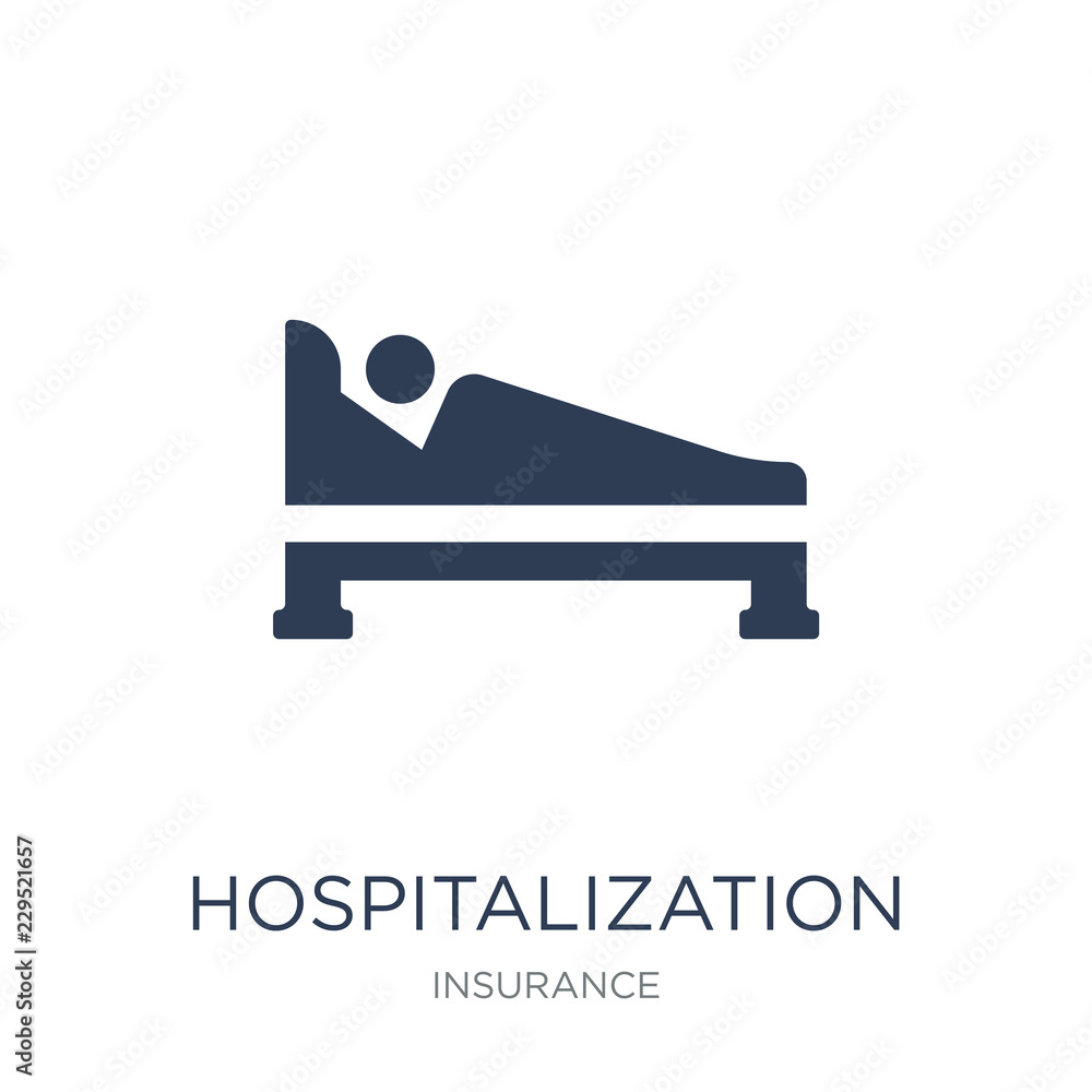 Hospitalization icon. Trendy flat vector Hospitalization icon on white ...