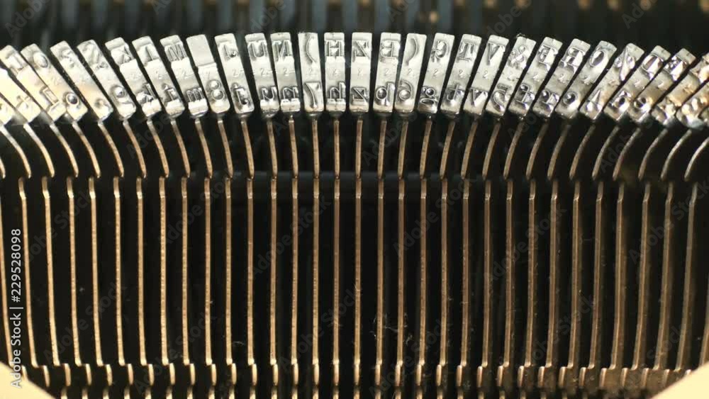 details on parts of a typewriter from the 1980s in which it was not yet ...