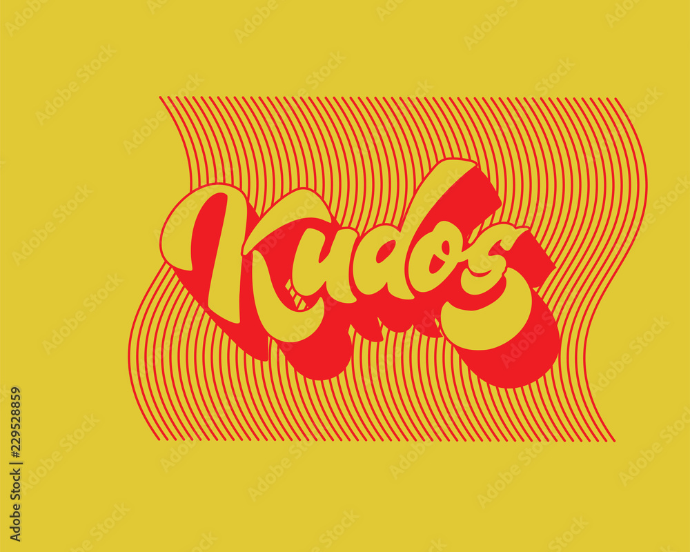 Bravo Kudos. Beautiful greeting card scratched calligraphy text word ...