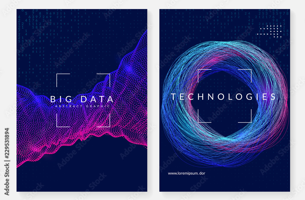 Visualization background. Technology for big data, artificial ...