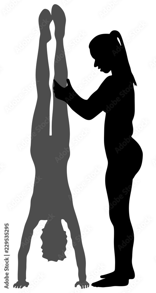 Handstand Silhouette Girl