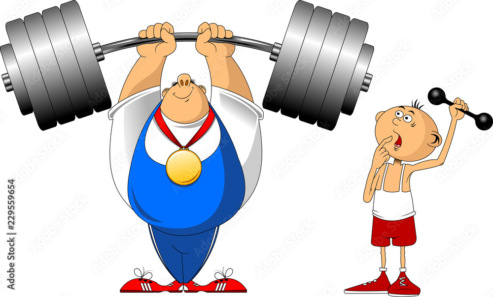 strong and weak Stock Vector | Adobe Stock