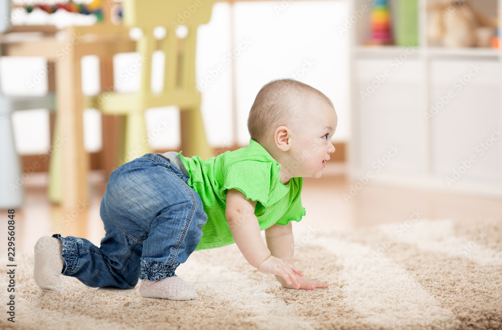 Baby Crawling Side View