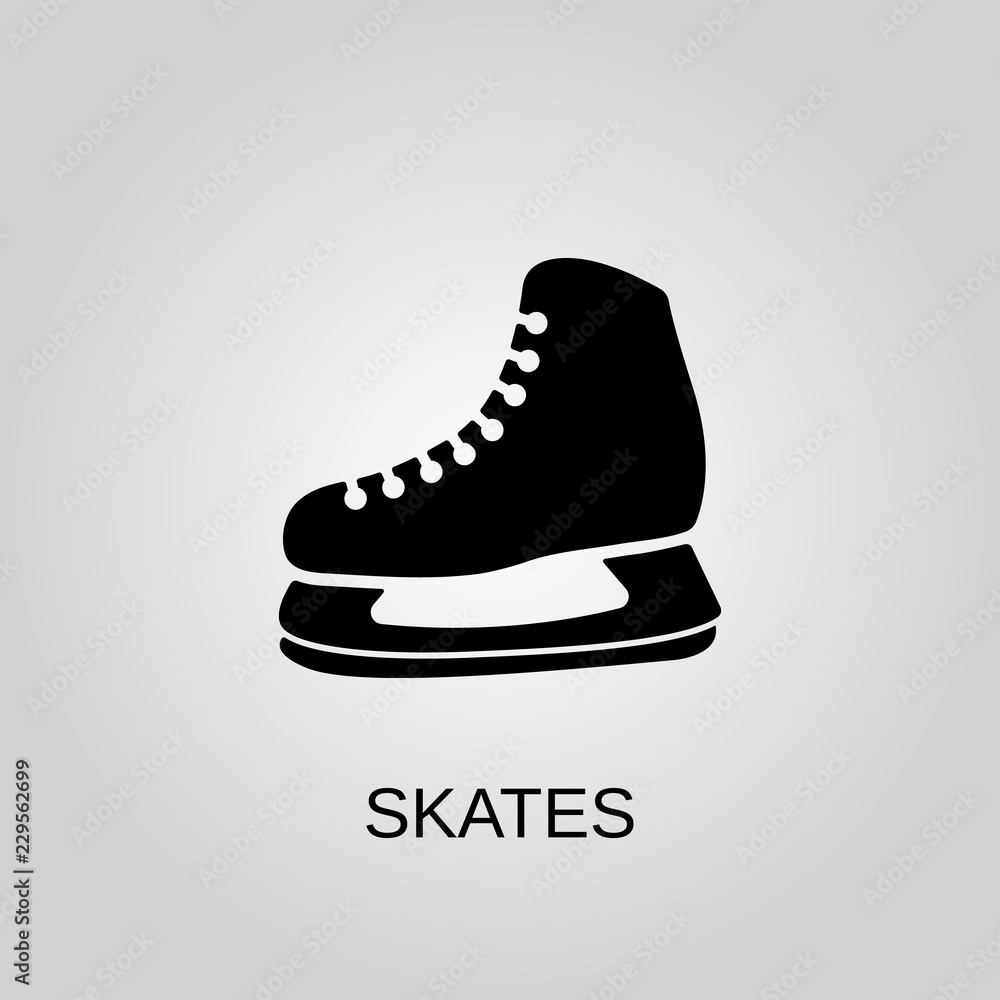 Skates icon. Skates symbol. Flat design. Stock - Vector illustration ...