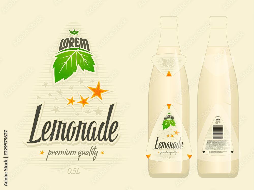 Lemonade label vector illustration Stock Vector | Adobe Stock