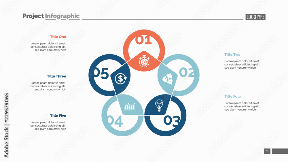 Pentagon chart. Process diagram, cycle graph, layout. Creative concept ...