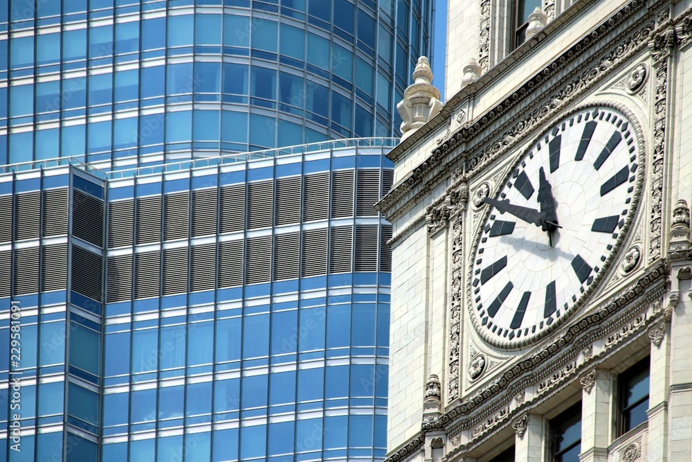 clock, chicago, The Wrigley Building, clock, building, architecture ...
