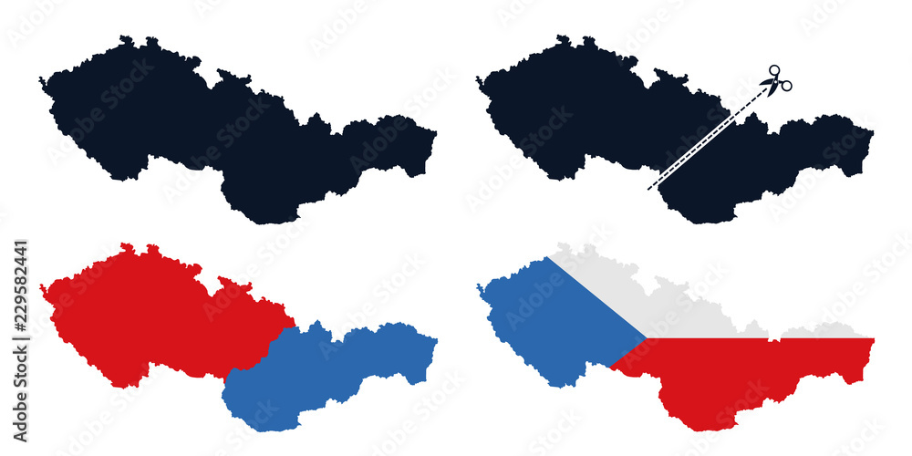 Czechoslovakia - former state is separated into Czech Republic ...