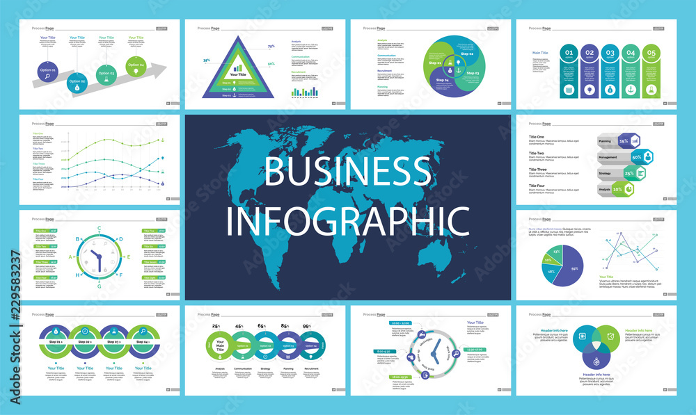 Business inforgraphic design set for management concept. Can be used ...