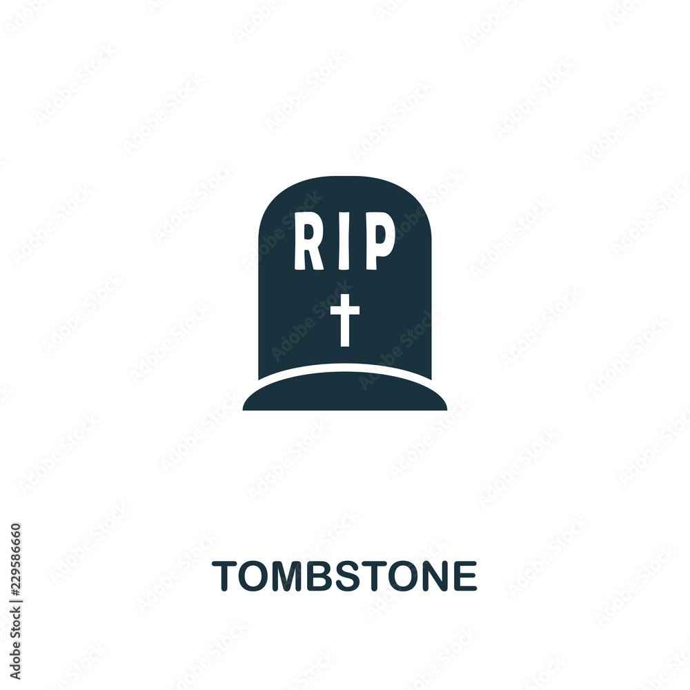 Tombstone icon. Premium style design from halloween icon collection. UI ...