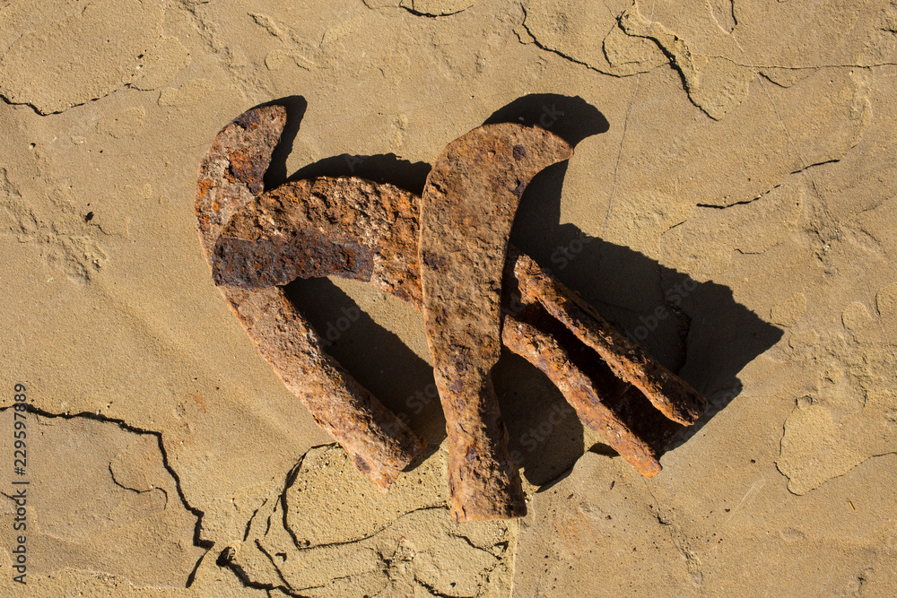 Foto de Archaeological finds. Ancient tool of the 5th century ...