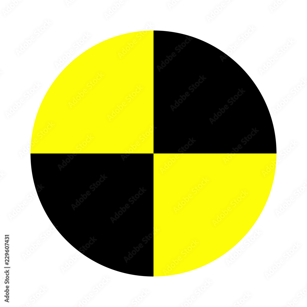 Crash test vector icon isolated on white background. Car prevention ...