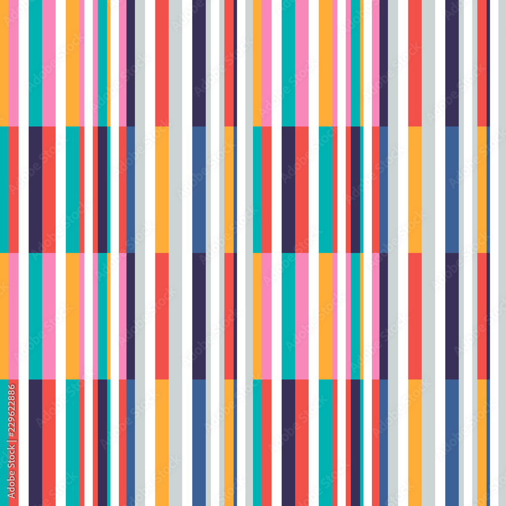 Strip seamless pattern. Colorful linear wallpaper, wrapping paper. Line ...