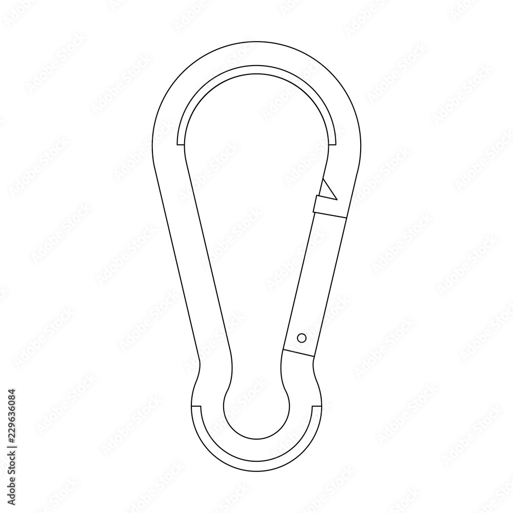 safety hook vector illustration lining draw front Stock Vector | Adobe ...